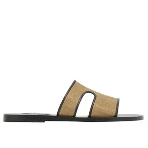 ANCIENT GREEK SANDALS Apteros Sandals Cognac/black
