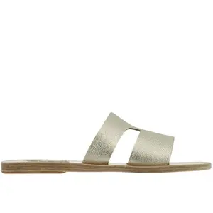 ANCIENT GREEK SANDALS Apteros Mule Sandals - Platinum/sand