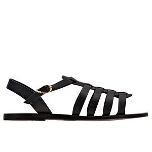 ANCIENT GREEK SANDALS Korinna Strappy Sandals Black
