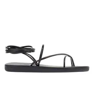 ANCIENT GREEK SANDALS String Flip Flop Black