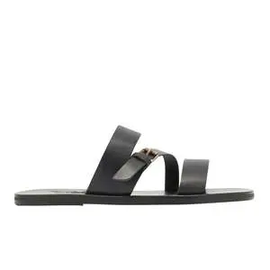 ANCIENT GREEK SANDALS Ifiklis Slides Black