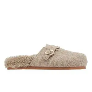 ANCIENT GREEK SANDALS Vasilitsa Shearling Slides - Camel