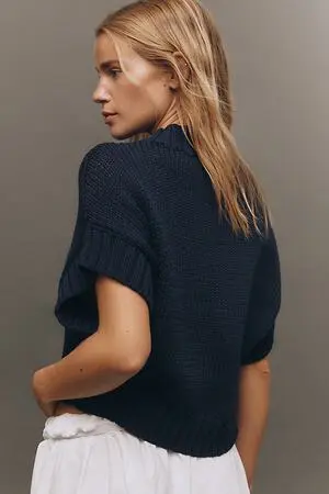 Maeve Pippa Mock-neck Sweater - Navy Storm