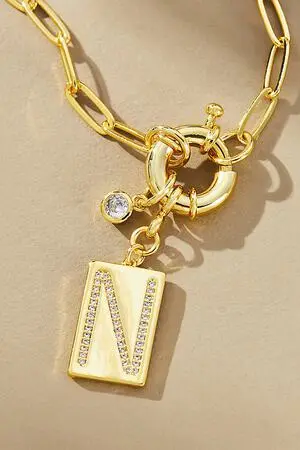 UNCOMMON JAMES Initial Chain Monogram Necklace N