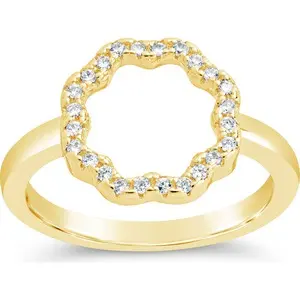 Sterling Forever Marisole Cubic Zirconia Ring - Gold