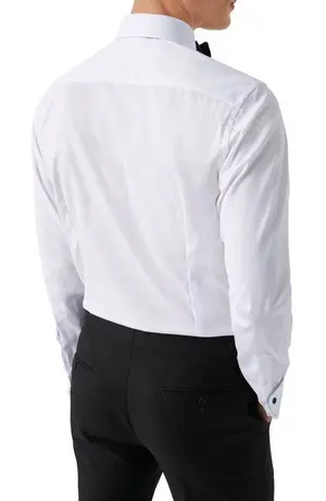 Eton Slim Fit Twill Fly Front Tuxedo Shirt