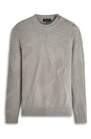 Bugatchi Texture Stitch Crewneck Sweater - Willow