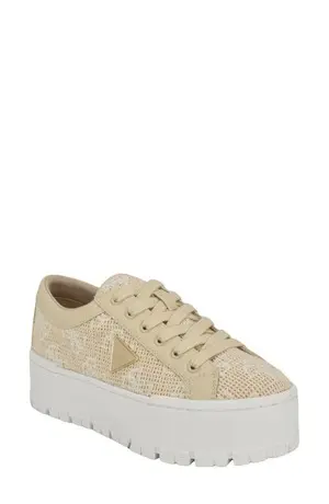 Guess Tesie Platform Sneakers - Light Natural
