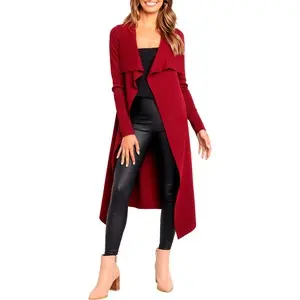 PETAL & PUP Audrina Longline Cardigan - Berry