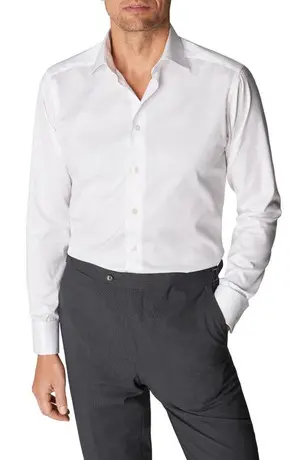 Eton Slim Fit Solid Dress Shirt - White