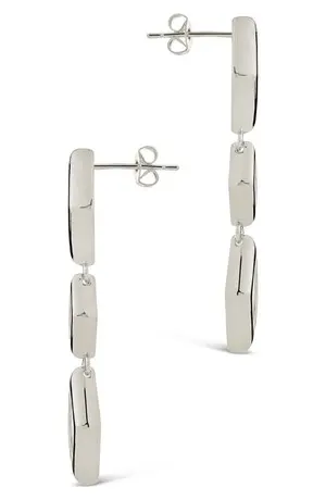 Sterling Forever Lissie Cubic Zirconia Linear Drop Earrings