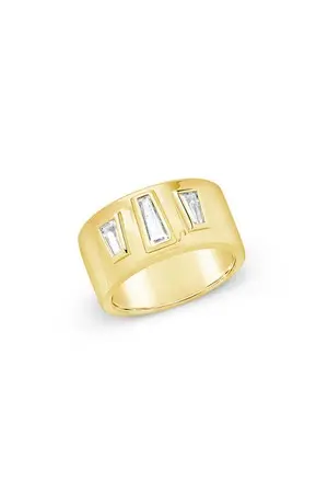 Sterling Forever Colsie Cigar Band Ring - Gold