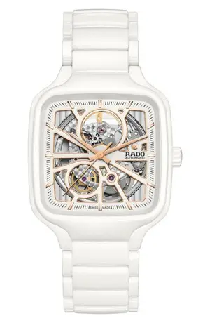 RADO RADO True Square Automatic Open Heart Bracelet Watch Light/silver
