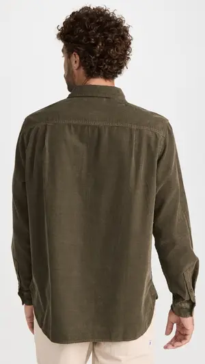 ALEX MILL Popover Shirt In Fine Wale Corduroy