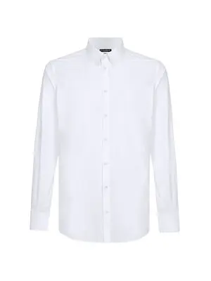 Dolce & Gabbana Poplin Button-front Shirt - Bianco Ottico
