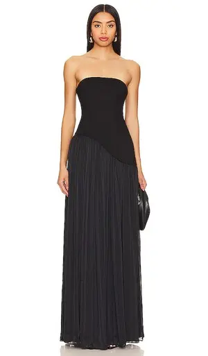 LOVERS AND FRIENDS Alice Strapless Gown - Black