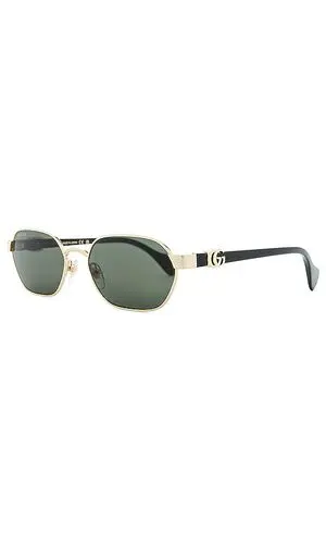 Gucci Mini Running Oval Sunglasses In Metallic