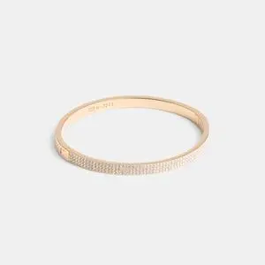 COACH Pavé Hinged Bangle Rose Gold