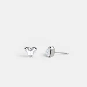 COACH Halo Heart Stud Earrings