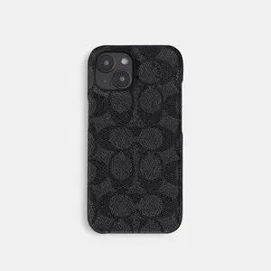 COACH Iphone 15 Case In Signature Canvas