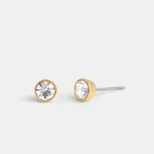 COACH® Halo Round Stud Earrings