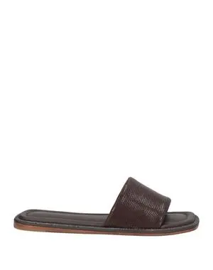 Brunello Cucinelli Leather Slide Sandals