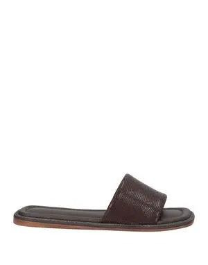 Brunello Cucinelli Leather Slide Sandals