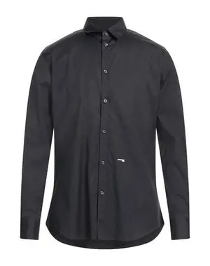 Dsquared2 Man Shirt White Size 44 Cotton, Elastane Black