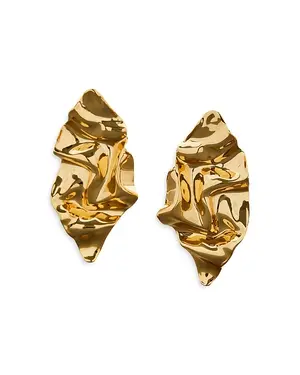 Alexis Bittar Crumpled Post Earrings - Gold