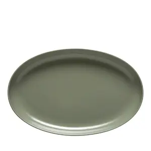 COSTA NOVA Pacifica 16 Oval Stoneware Platter - Artichoke Green