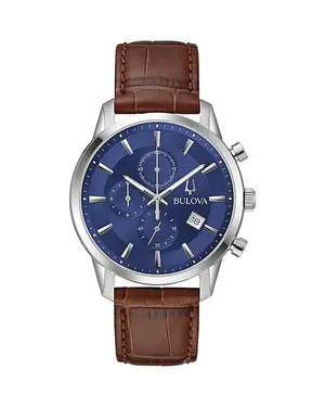Bulova Classic Sutton Chronograph 41mm - Blue/brown