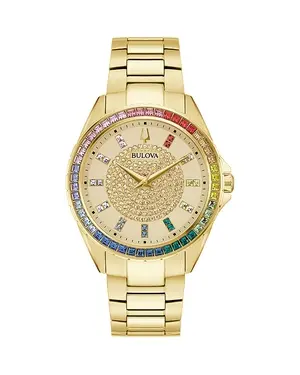 Bulova Crystal Phantom 40mm Watch - Gold