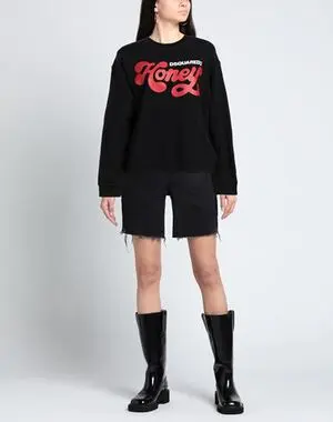 Dsquared2 Cotton Sweatshirt With Logo Print - Black
