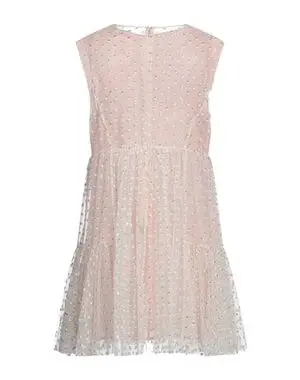 Dsquared2 Polyamide Mini Dress With Polka Dots And Embellishments