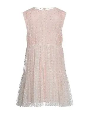 Dsquared2 Polyamide Mini Dress With Polka Dots And Embellishments