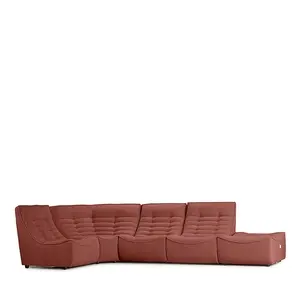 GIUSEPPE NICOLETTI Trattino 5 Piece Power Reclining Sectional - Riccio Arancio