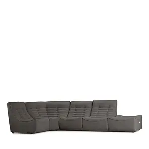 GIUSEPPE NICOLETTI Trattino 5 Piece Power Reclining Sectional - Riccio Ecru
