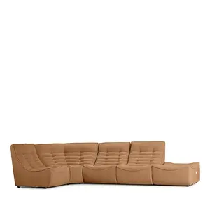 GIUSEPPE NICOLETTI Trattino 5 Piece Power Reclining Sectional - Riccio Ruggine