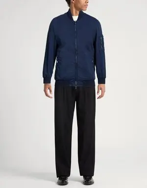 Brunello Cucinelli Denim Bomber Jacket - Navy