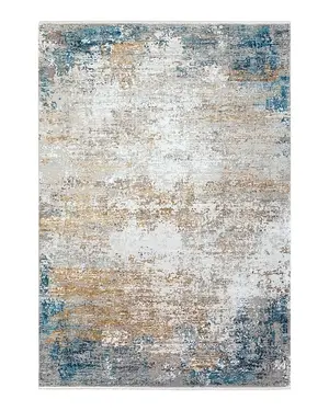 SURYA Solar Sor-2301 Area Rug, 9'6 X 13 - Sky Blue/dark Blue