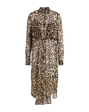 Just Cavalli Midi Dress Polyester Leopard Print