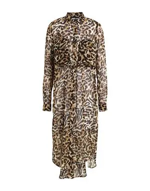 Just Cavalli Midi Dress Polyester Leopard Print