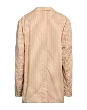 MAISON MARGIELA Pinstriped Single-breasted Blazer - Beige