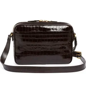 TOM FORD Croc-embossed Leather Messenger Bag