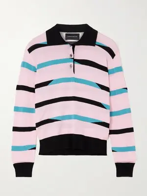 LOUISA BALLOU Cruise Striped Knitted Sweater