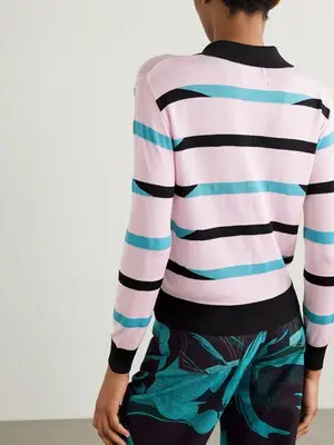 LOUISA BALLOU Cruise Striped Knitted Sweater
