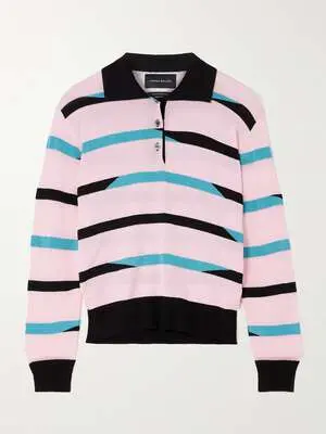 LOUISA BALLOU Cruise Striped Knitted Sweater