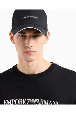 Emporio Armani Canvas Baseball Cap - Black