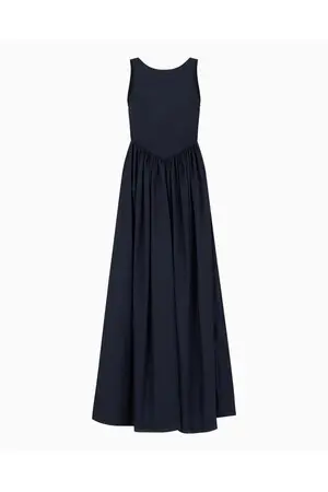 Emporio Armani Long Poplin Dress - Blue / Navy
