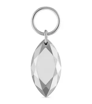 MARIA TASH Faceted Gold Marquise Charm - White